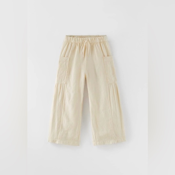 Zara | Bottoms | Zara Cargo Linen Pants | Poshmark